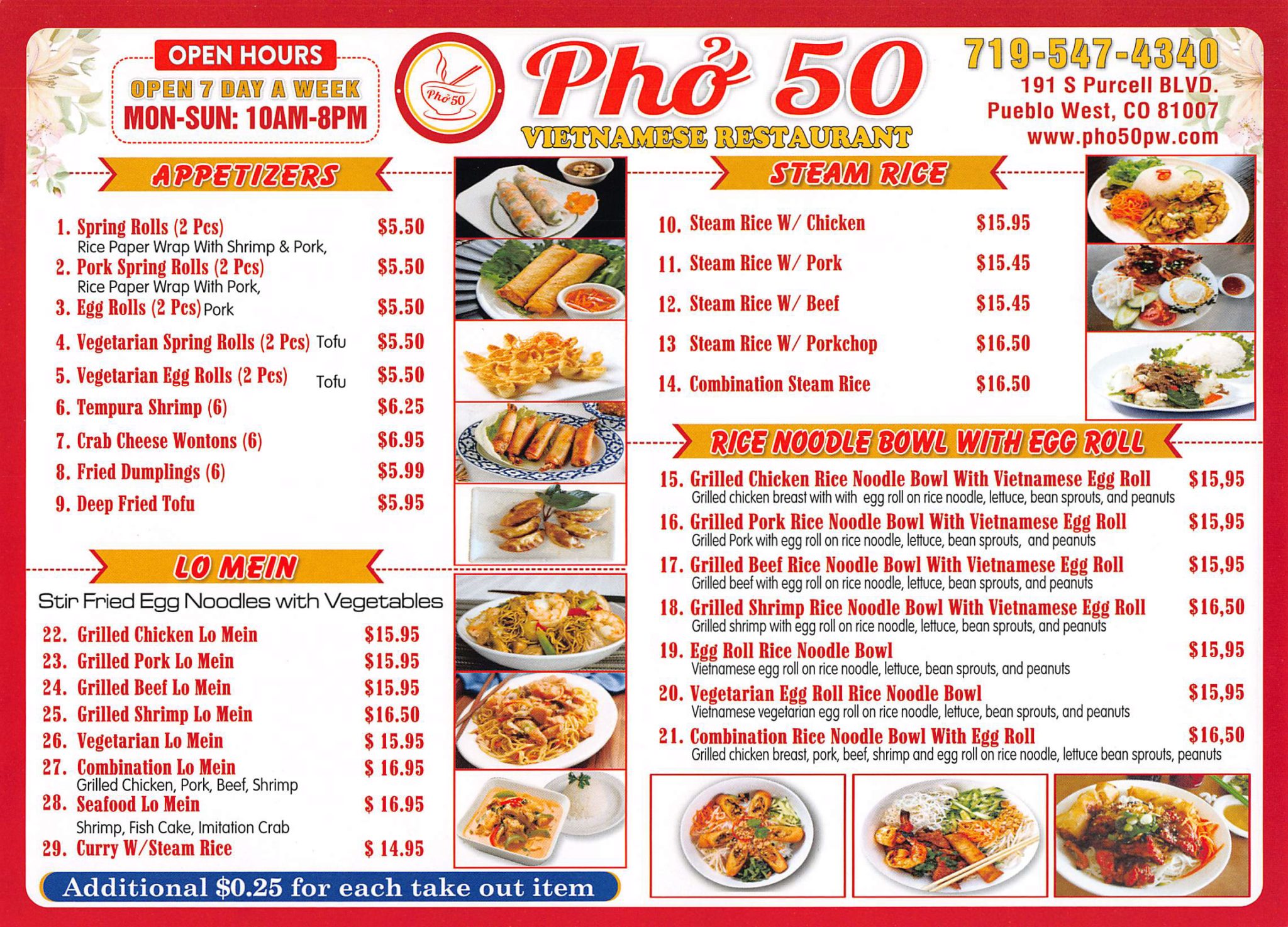 Our Menu – Pho50